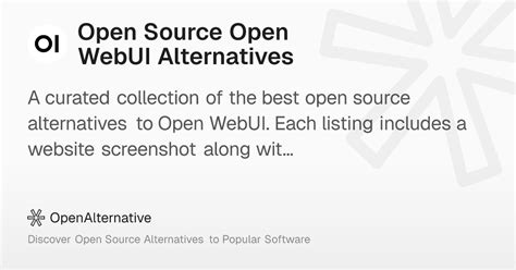 4 Best Open Source Open Webui Alternatives 2025
