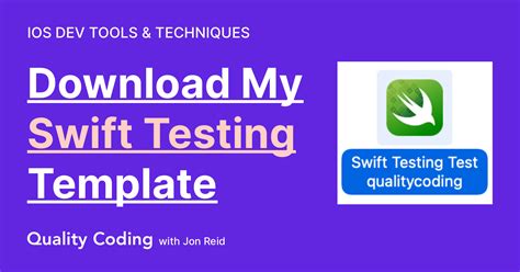 swift testing template download my improved template