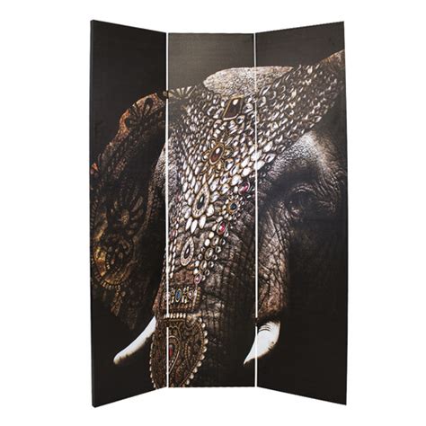 Panel Elephant Canvas Room Divider Temple Webster