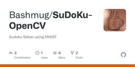 Github Bashmug Sudoku Opencv Sudoku Solver Using Mnist