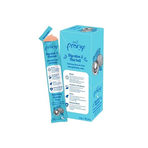 ยกกล่อง ขนมแมวเลีย Pramy วิตามิน อาหารเสริม ไลซีน บำรุงเลือด บำรุงข้อต่อ ซองเดี่ยว ขนาด 14 G