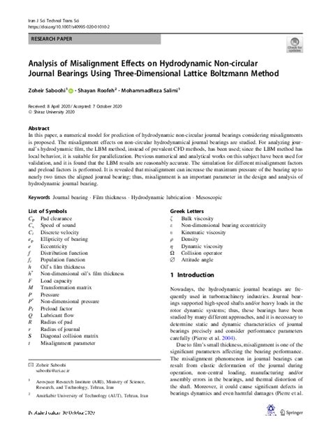 Analysis Of Misalignment Effects On Hydrodynamic Non Circular Journal Bearings Using Three