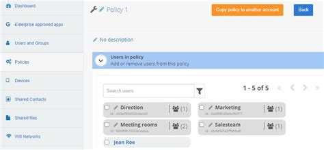 Clone A Policy From Your Partner Account Help Resources Tinymdm
