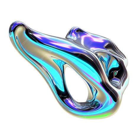 무지개 빛깔의 유체 크롬 홀로그램 효과 추상 모양 3d 개체 무지개 빛깔의 액체 홀로그램 효과 3d Png 일러스트 및 이미지 에 대한 무료 다운로드 Pngtree