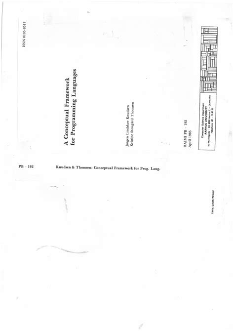 Pdf A Conceptual Framework For Programming Languages