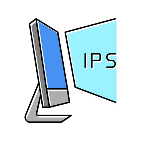 Ips Computer Display Color Icon Vector Illustration 19001395 Vector Art