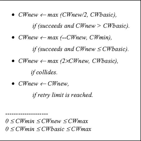 Figure 1 From A Tcp Like Adaptive Contention Window For Wlan Semantic