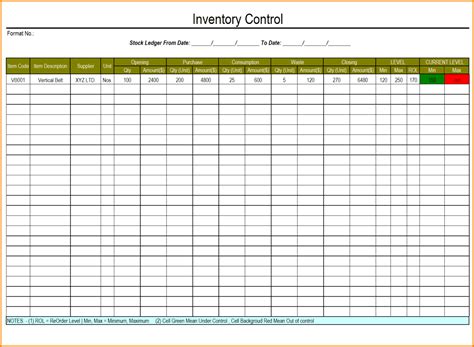 Excel Inventory Sheet Templates Xls Xlsx Formats Excel Templates My
