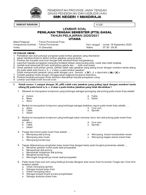 soal tpf pas pdf