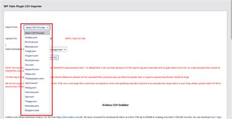 powerful adult porn affiliates csv grabber importer plugin