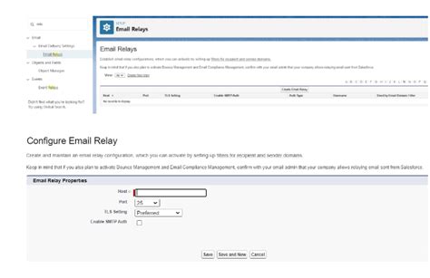 Email Relay In Salesforce