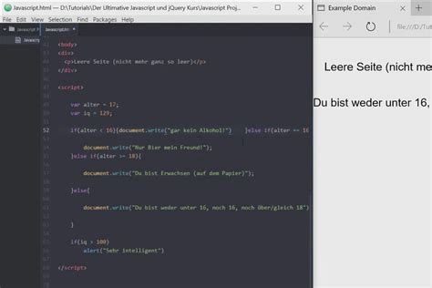 Javascript And Jquery Lernen Video Tutorial Übungen