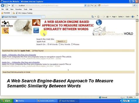 A Web Search Engine Based Approach To Measure Semantic Similarity Between Words 1000 Projects