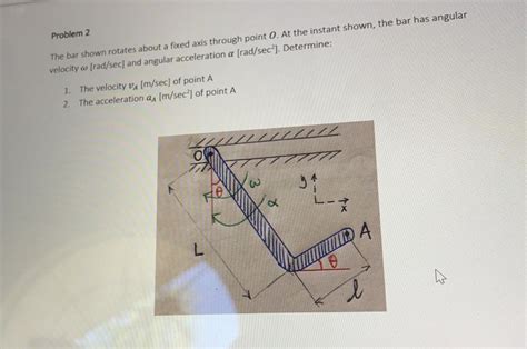 Solved Problem 2 The Bar Shown Rotates About A Fixed Axis Chegg Com
