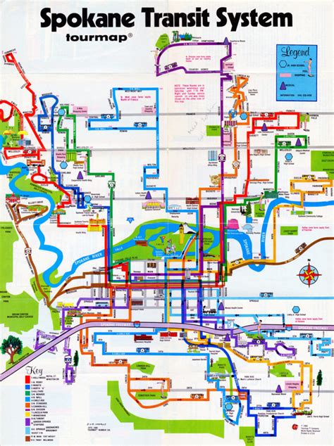 Transit Maps Historical Map 1980 Spokane Transit System Tourmap