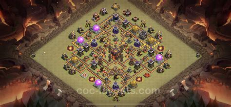 Best Anti 3 Stars War Base Th10 With Link Anti Everything Town Hall