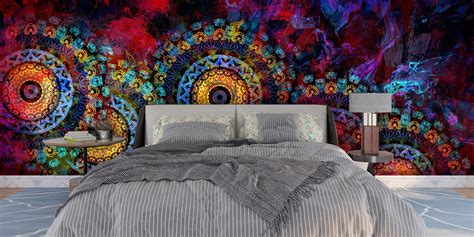 A Colorful Circular Pattern On A Surface Magicdecor®