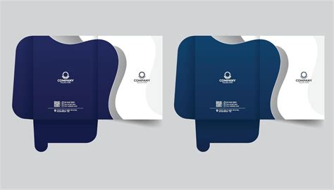 Minimal File Folder Report Cover Template Creative Gradient Color Presentation Folder Design