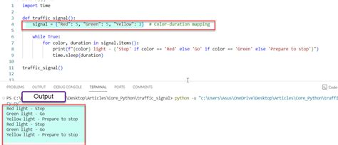 traffic signal program in python [4 approaches]