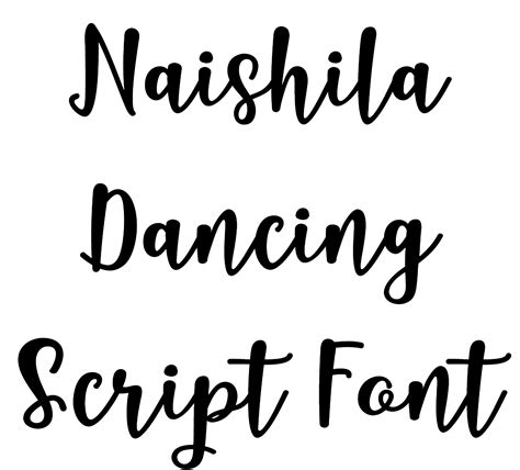 Naishila Dancing Script Font Dafont Style