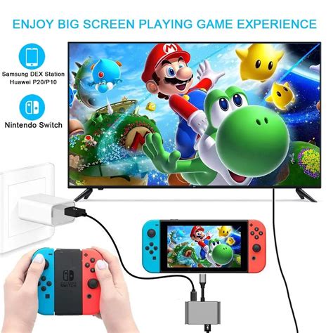 Benosem Usb C Hub Hdml K Extensor Splitter Type C To Hdmi Vga Adapter Extension Nintendo