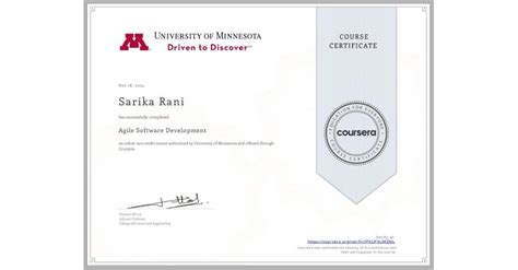 Sarika Rani On Linkedin Completion Certificate For Agile Software Development