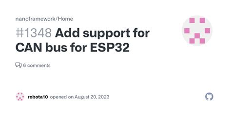 Add Support For CAN Bus For ESP32 Issue 1348 Nanoframework Home