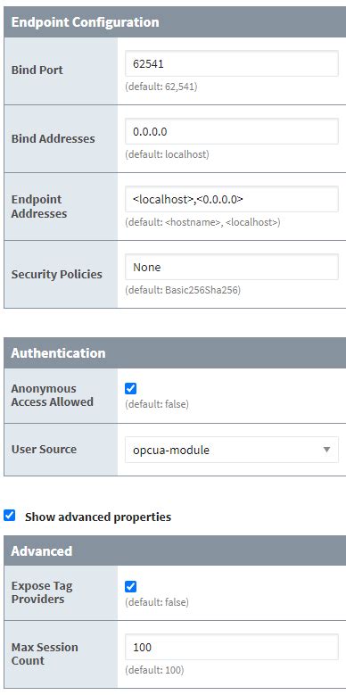 Issue Connecting 3rd Party Opc Ua Client To Ignition Opc Ua Server Ignition Inductive
