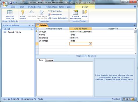 Access Criando Uma Tabela Excel E Access