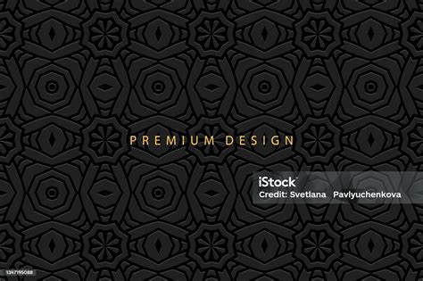 독특한 배너 커버 디자인 검은 배경 기하학적 볼륨 볼록 민족 원래 3d 패턴 0명에 대한 스톡 벡터 아트 및 기타 이미지 0명 3차원 형태 고전 양식 Istock