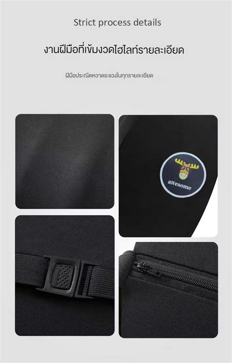 Awesome หมอนรองคอ รองไหล่ ที่รองพิงหลังสำหรับรถยนต์ หมอนรองคอ พนักพิงศีรษะ เมมโมรี่โฟม หนังนิ่ม