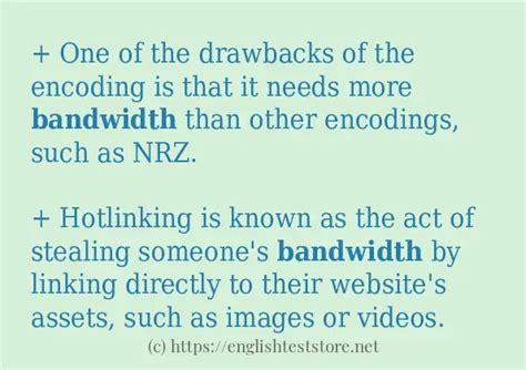 Example Sentences Of Bandwidth Englishteststore Blog
