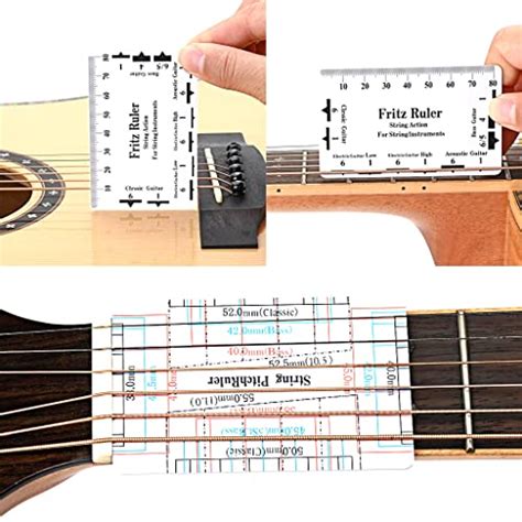 Guitar String Action Gauge Ruler String Pitch Ruler Card Luthier Tool For String