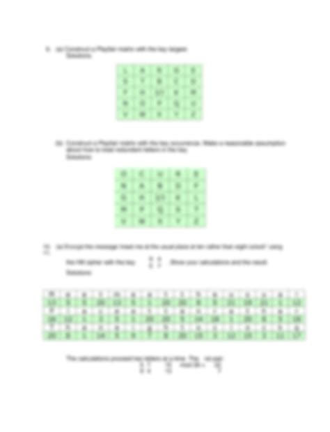 SOLUTION Construct A Playfair Matrix With The Key Largest Studypool