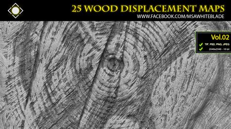 Artstation 25 Wood Pattern Displacement Maps Alphas Vol 02 Zbrush