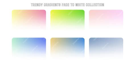 Premium Vector Trendy Gradient Fade To White Background Collection Premium Vector Trendy Gradient Fade To White Background Collection