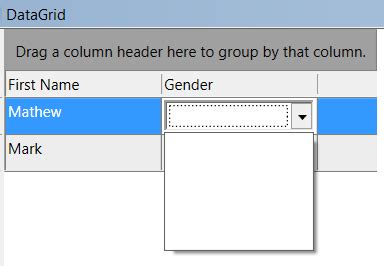 C Xceed Datagrid Showing Combobox Stack Overflow