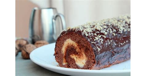 Шоколадово руло с портокалов крем