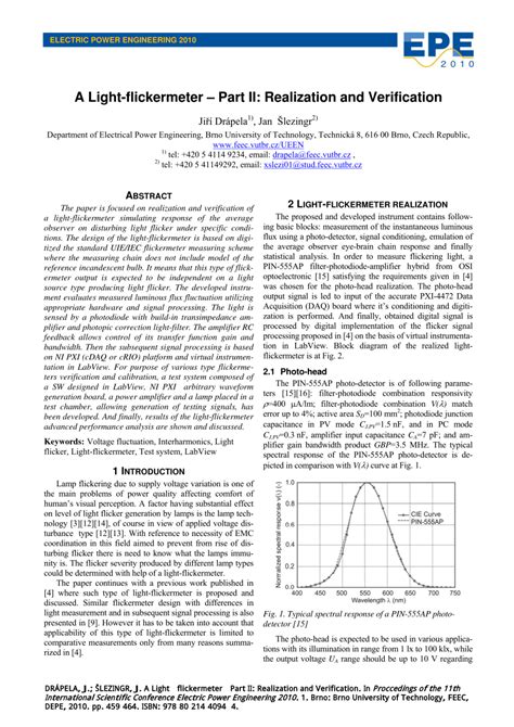 pdf a light flickermeter part ii realization and verification