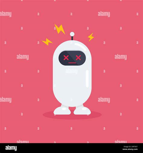 Crash Broken Error Mini Robot With Spark Cyborg Technology And