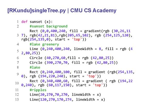 CMU CS Tree Project Code For Tree Rendering In Python Studocu