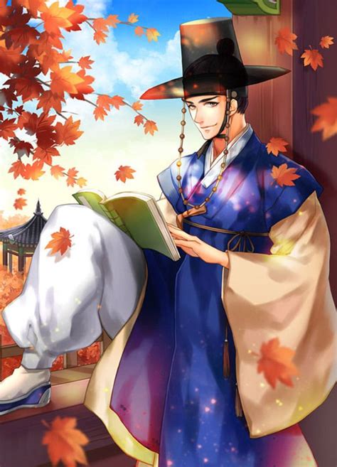Hanbok Illustration 한복 Hanbok Korean Traditional Clothes[dress] Korean Anime Korean Art