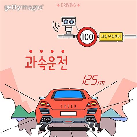 운전 안전운전 자동차 교통법규 위반 범죄 과속운전 운전 속도감시카메라 응급장비 이미지 Jv12577087