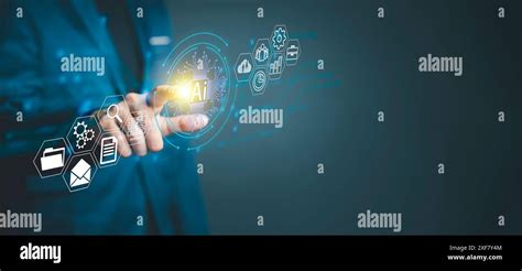 Artificial Intelligence Ai Machine Learning Business Internet Technology Concept Businessman