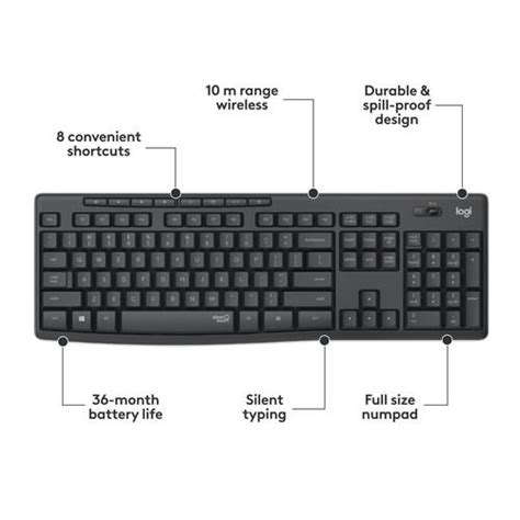Logitech Mk295 Silent Wireless Keyboard And Mouse Combo Graphite In Pakistan For Rs 7900 00