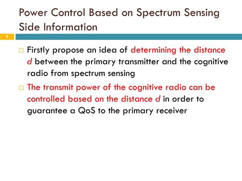 Ppt Power Control In Cognitive Radio Systems Based On Spectrum Sensing Side Information