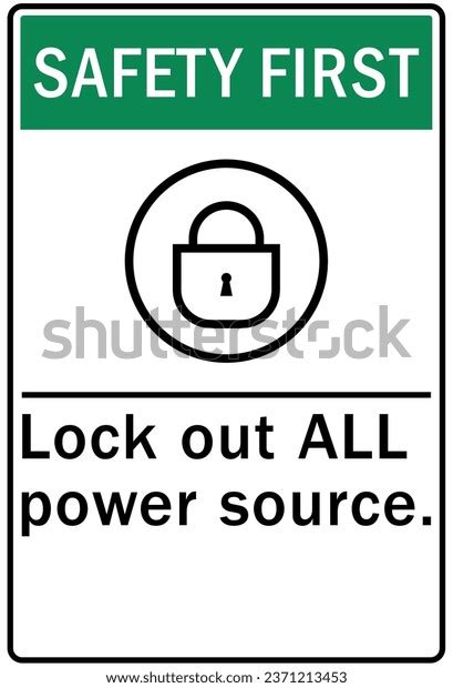 Multiple Power Source Warning Sign Labels Stock Vector Royalty Free Shutterstock
