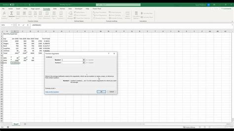 The Average Function Intro To Excel Functions Youtube