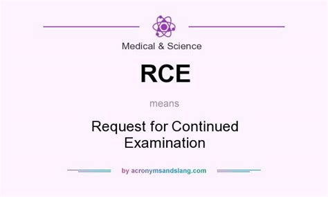 RCE Request For Continued Examination In Medical Science By AcronymsAndSlang Com