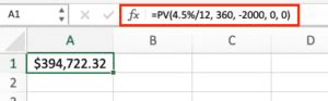 PV Function In Excel Calculate Present Value Step By Step